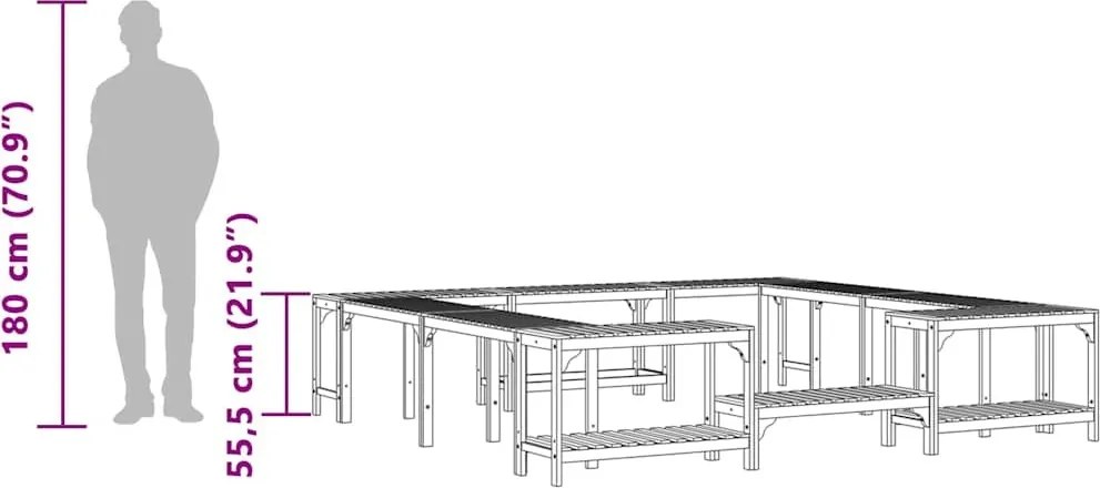 vidaXL Obložení vířivky Hnědá 255 x 255 x 55,5 cm [3334765]