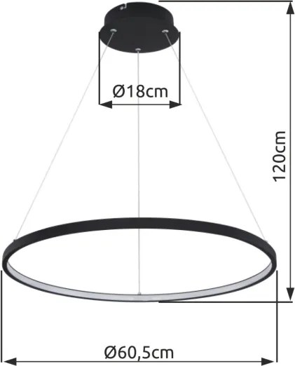 Globo 67192-29B - LED Lustr na lanku RALPH LED/29W/230V