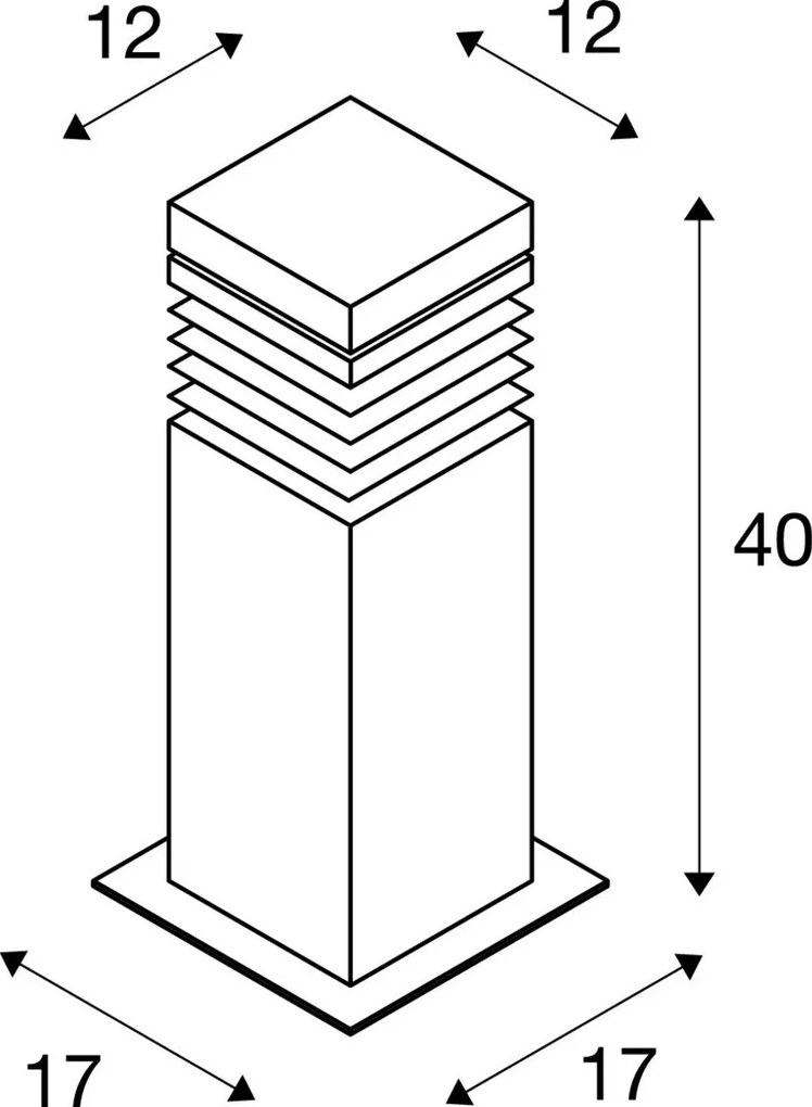 LA 231410 Venkovní svítidlo ARROCK GRANITE 40 stojanová sůl a pepř 230V E2 - BIG WHITE (SLV)