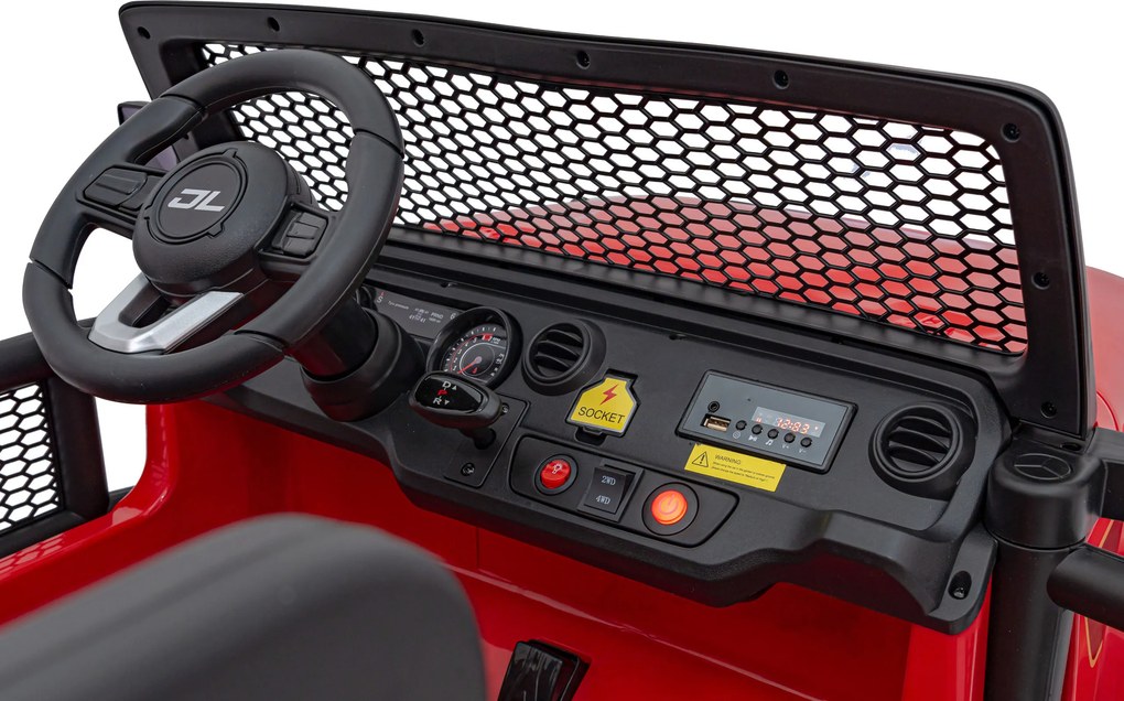 Ramiz Terénní autíčko OFF-ROAD 3.0 pro děti červené + dálkové ovládání + plynulý start + pásy + audio LED