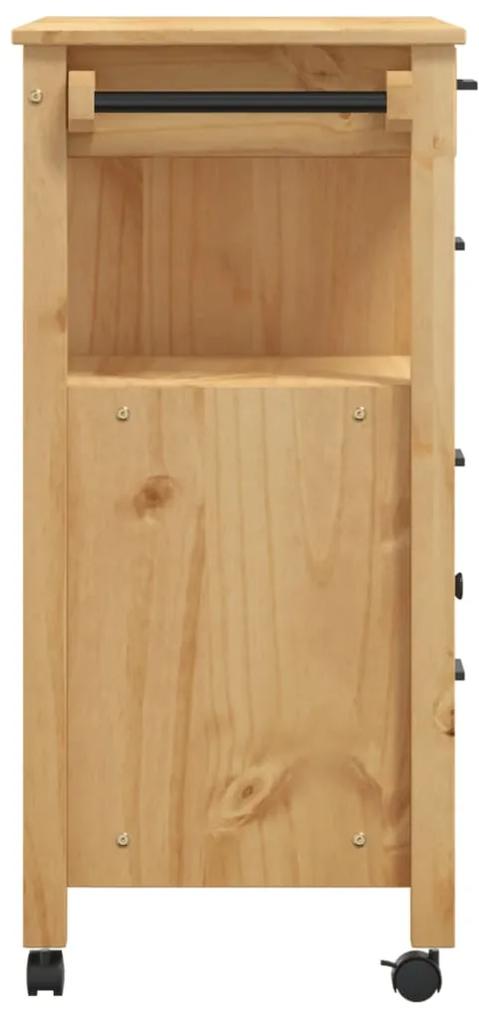 Kuchyňský vozík MONZA 84 x 40 x 90 cm masivní borové dřevo