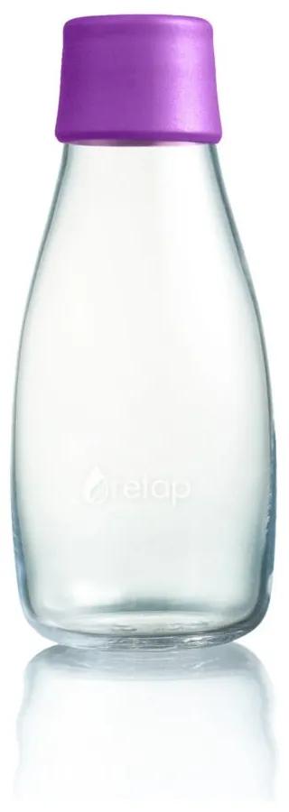 Fialová skleněná lahev ReTap s doživotní zárukou, 300 ml