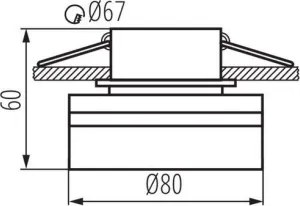 Kanlux Podhledové svítidlo bez patice Kanux GOVIK-ST DSO-B 29237