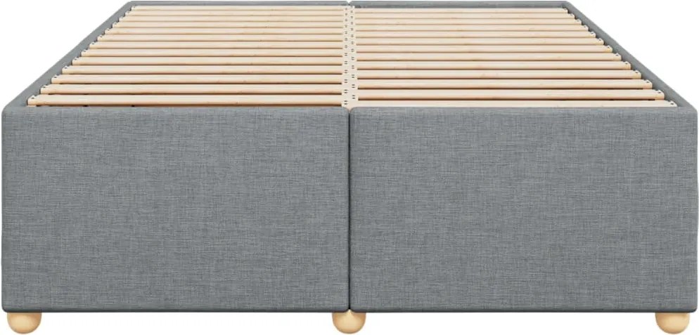 Rám postele bez matrace světle šedý 140 x 190 cm textil 3284729