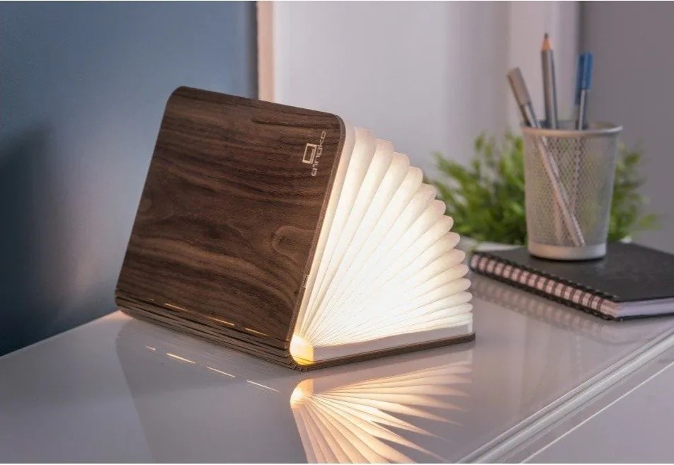 Hnědá světelná dekorace na USB Booklight – Gingko