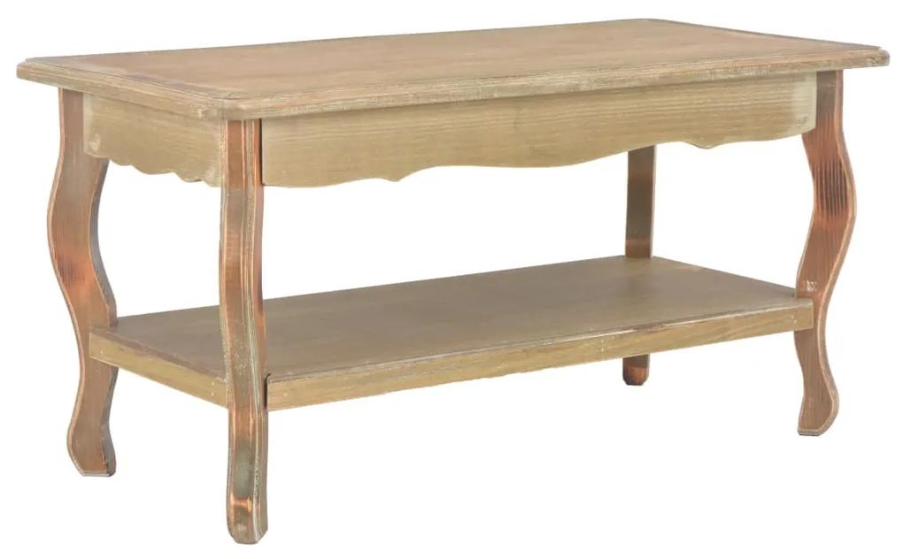 280026 vidaXL Konferenční stolek 87,5 x 42 x 44 cm masivní borovicové dřevo