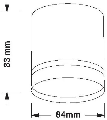 Mantra Split, stropní válcové svítidlo s průsvitným proužkem 1xGX53, bílá, průměr 8,4cm