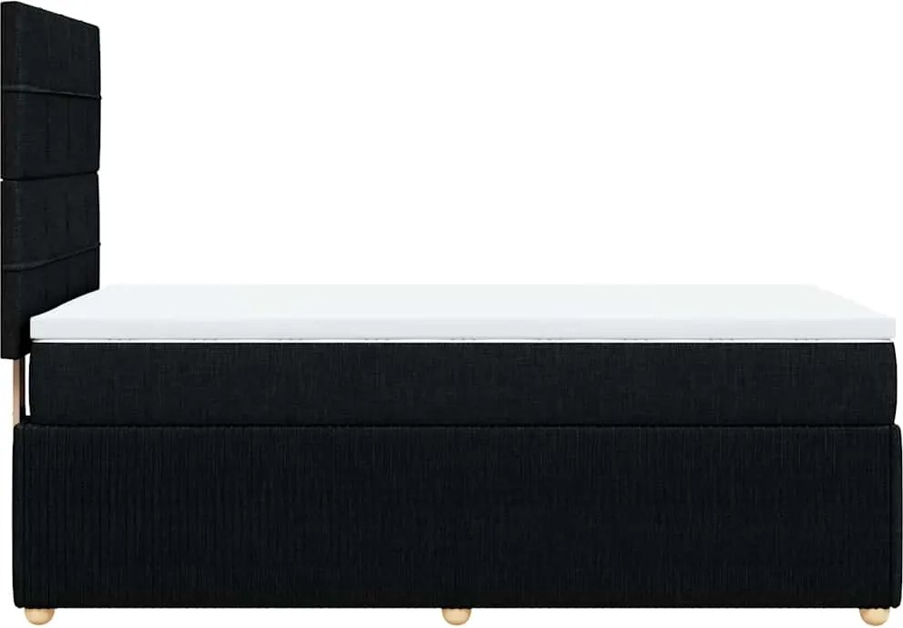 Box spring postel s matrací černá 80 x 200 cm textil 3294185
