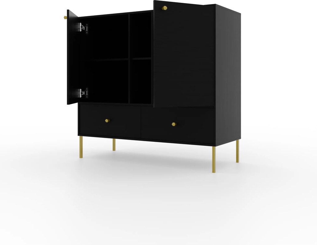 ADRK Furniture Komoda 2D 2S 2P Tili ADRK-CHES-TIL-2D-2S-2P-B