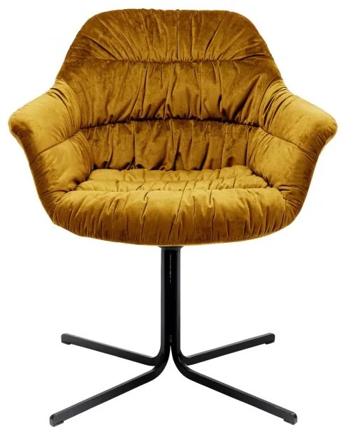 Otočná židle Colmar žlutá 79 × 66 × 64 cm KARE DESIGN