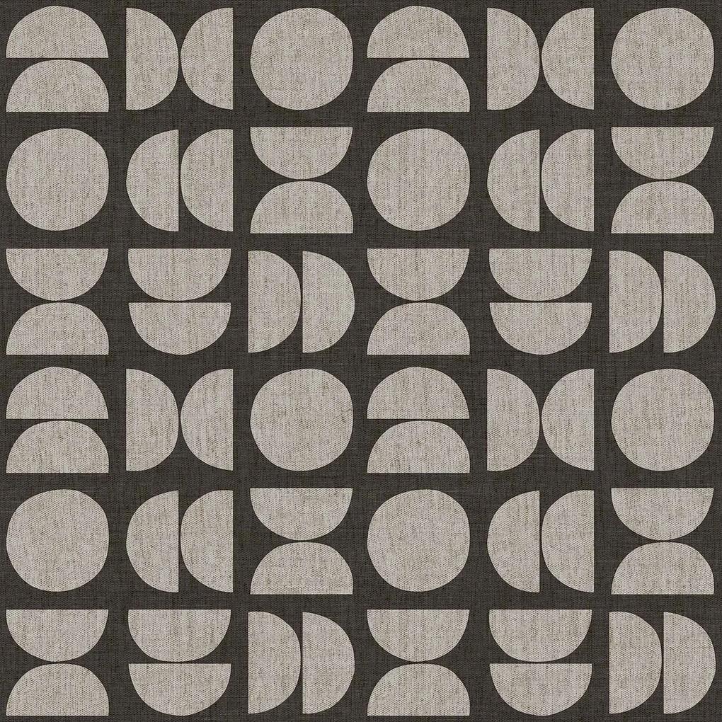 Černá vliesová tapeta na zeď, geometrický vzor, 30159, Energie, Cristiana Masi by Parato