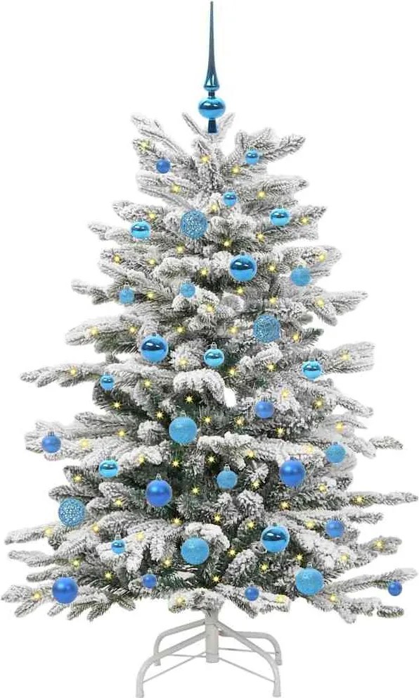 Umělý Skládací Vánoční Strom Bílá 150 cm PE a PVC 3395638