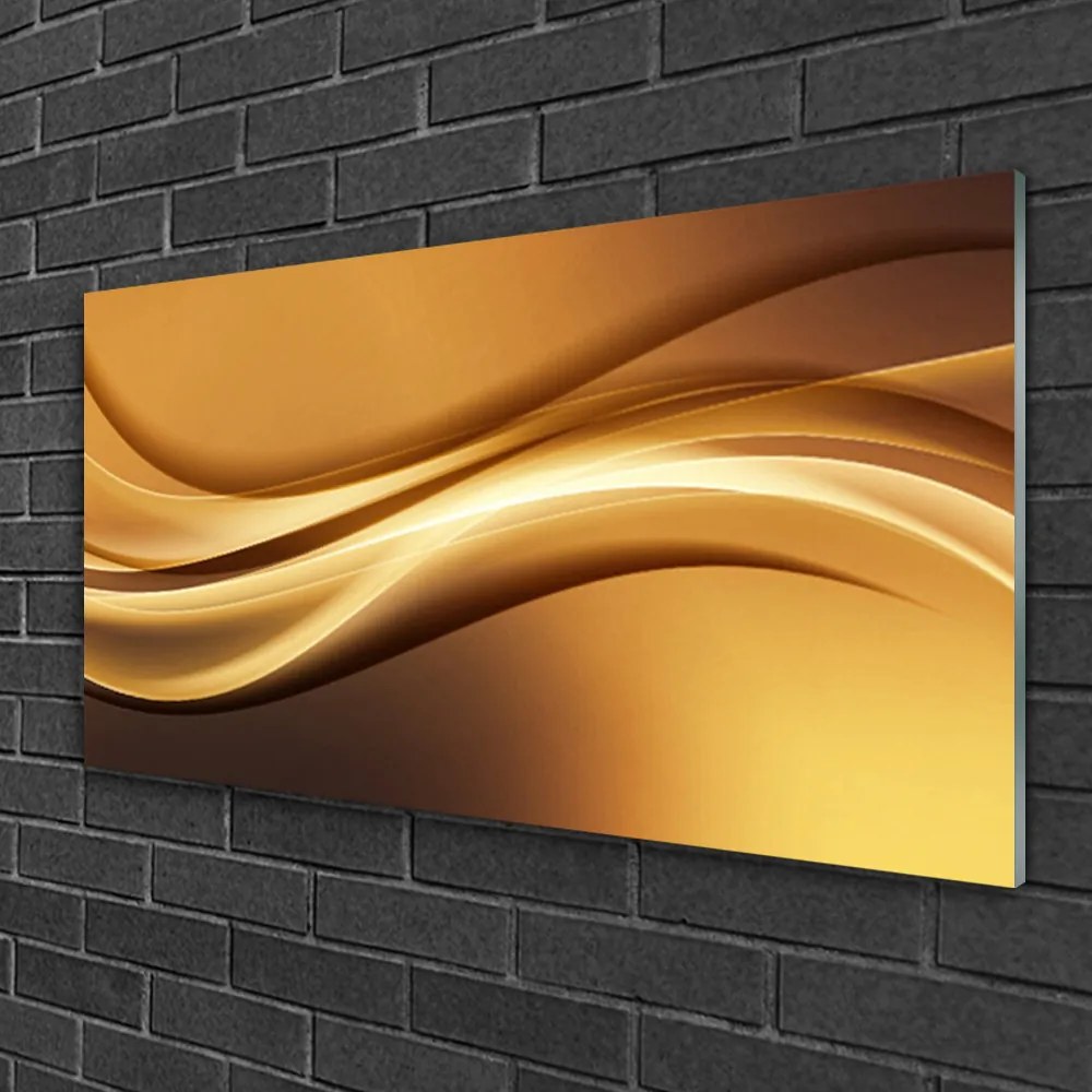 Obraz na skle Abstrakce Vlny Art Umění 140x70 cm