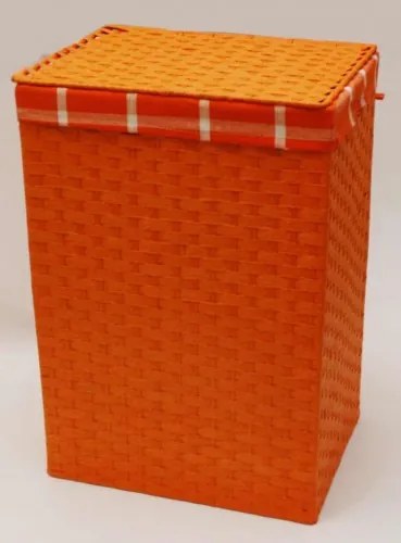 Oranžový provázkový koš na prádlo - MAČ