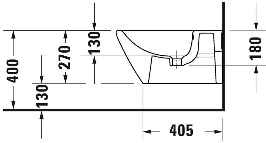 Duravit D-Neo - Závěsný bidet 370 x 540 mm, bílá 2295150000