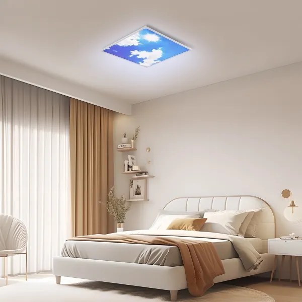 BRILAGI-LED Stm svítidlo SLIMFRAME SKY LED/58W/230V 60x60 cm stříbr/modrá+DO