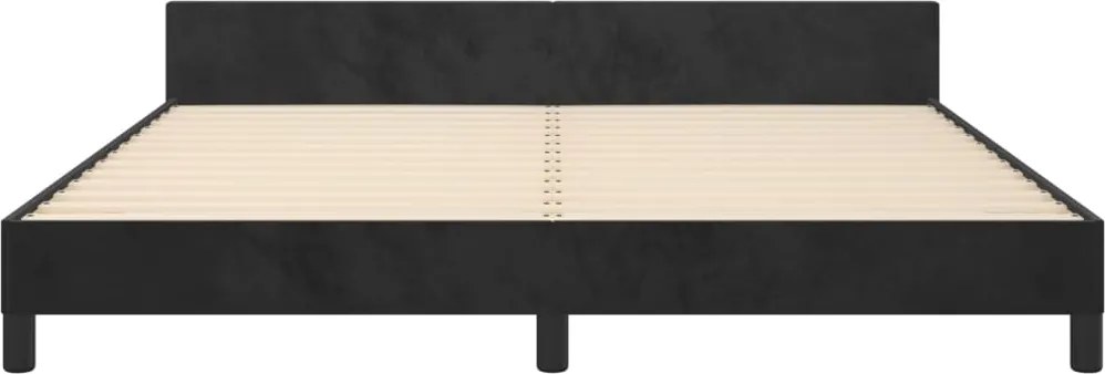 Rám postele s čelem černý 180x200 cm samet 3125954