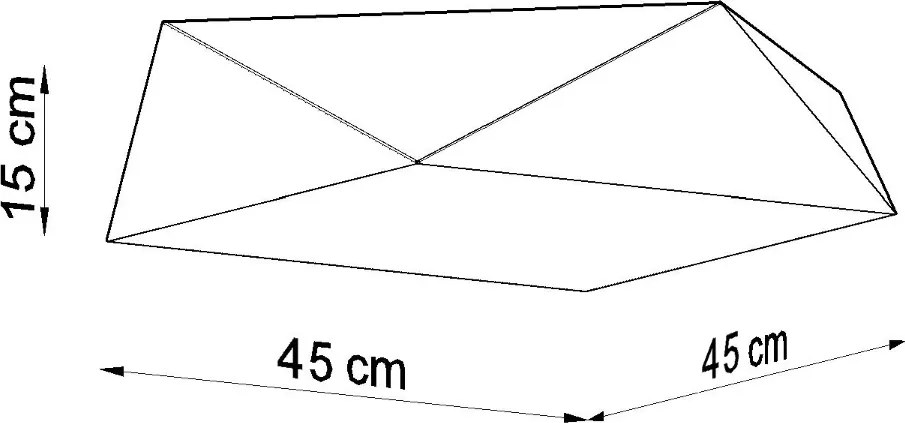 Sollux Lighting Stropní svítidlo HEXA 45 stříbrné