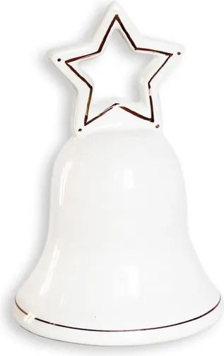 Porcelánový zvonek 9 cm bílá