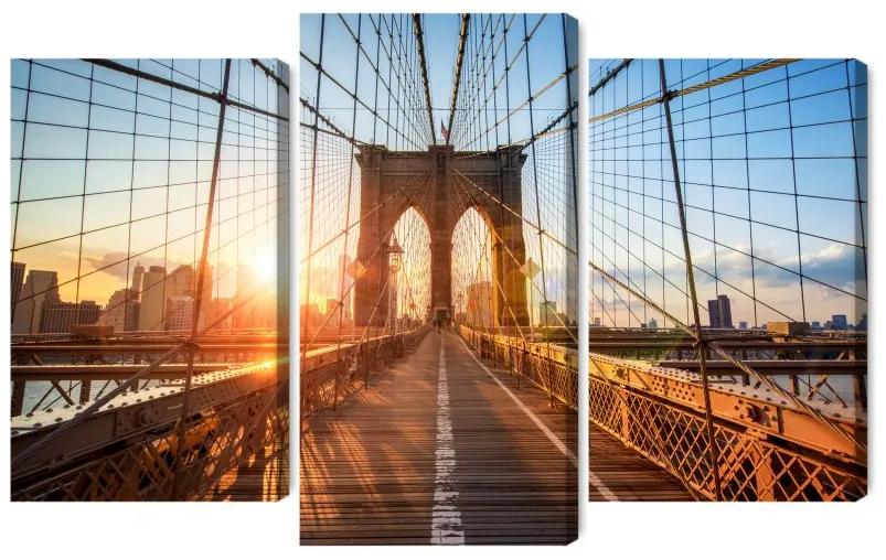 Vícedílný obraz Brooklynský Most V New Yorku Nedostatek Nedostatek Plátno Canvas 150x100