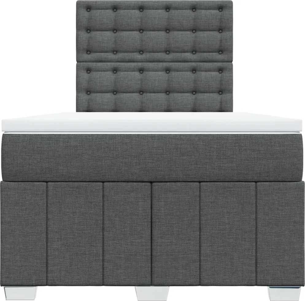 Box spring postel s matrací tmavě šedá 120x200 cm textil 3293950