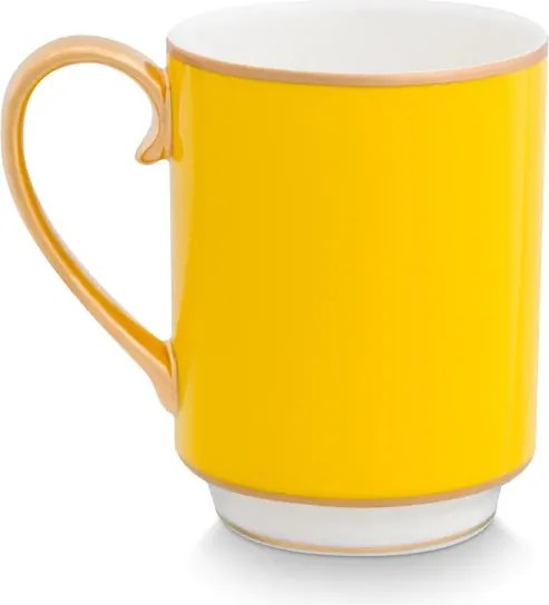 Pip Studio Pip Chique hrnek 345ml, žlutý (porcelánový hrnek 345 ml)