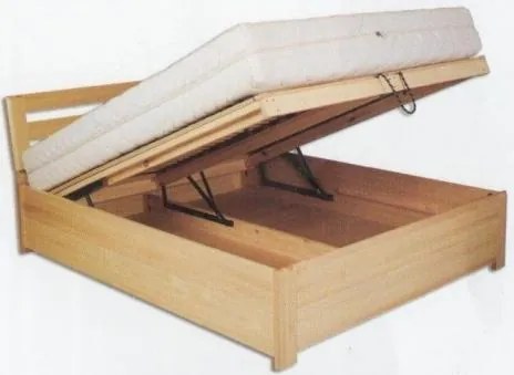 Drewmax Dřevěná postel 200x200 buk LK195 buk