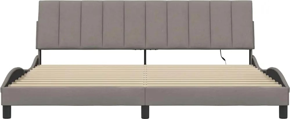 Rám postele bez matrace Hanko taupe 200 x 200 cm textil 3310486
