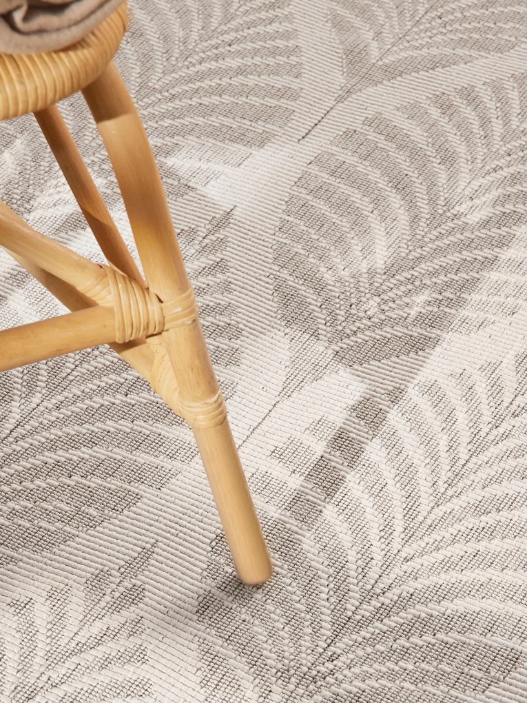 NORTHRUGS, Kusový koberec Duet Liora 106246 White/Gray - na ven i na doma, 200x290, šedá, chodba / předsíň