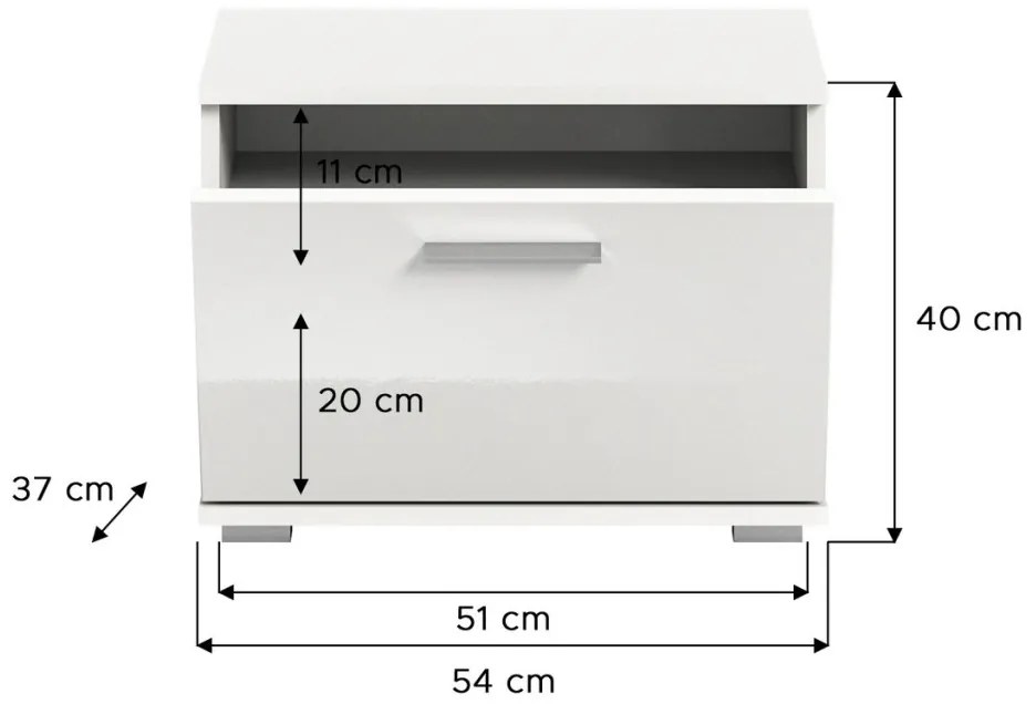 Předsíňová lavice na boty Prego, bílá lesk