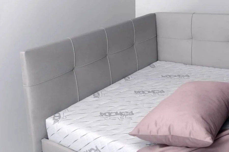 Pohoda Čalouněná postel VERONA s úložným prostorem a volně loženou matrací | Šířka matrace: 120 cm,Látka: Afro 20