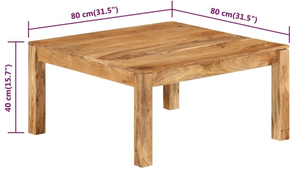 Konferenční stolek 80 x 80 x 40 cm masivní akáciového dřevo - Default Title