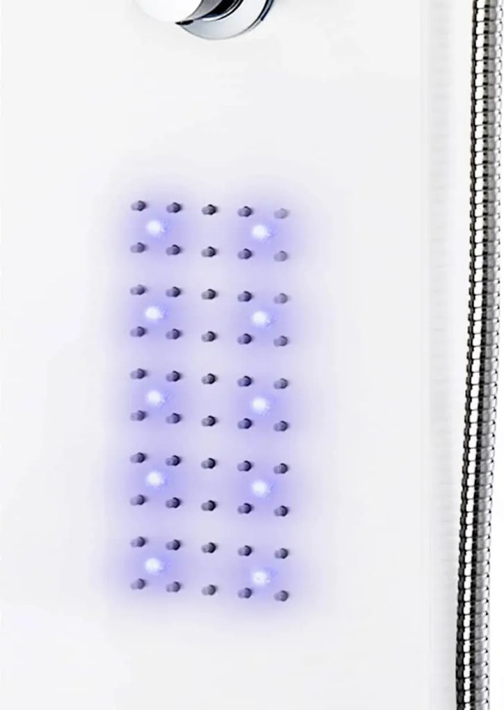 Sprchový panel set hliníkový 20 x 44 x 130 cm bílý 142995