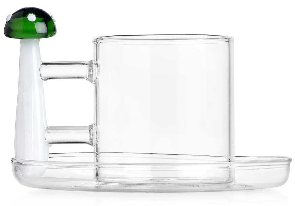 Ichendorf Milano designové šálky Alice Coffee Cup Green Mushroom with White Dots