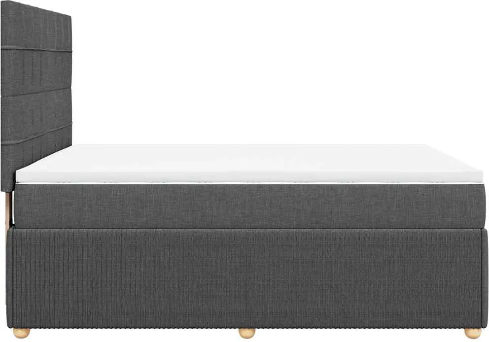 Box spring postel s matrací tmavě šedá 160x200 cm textil 3292108