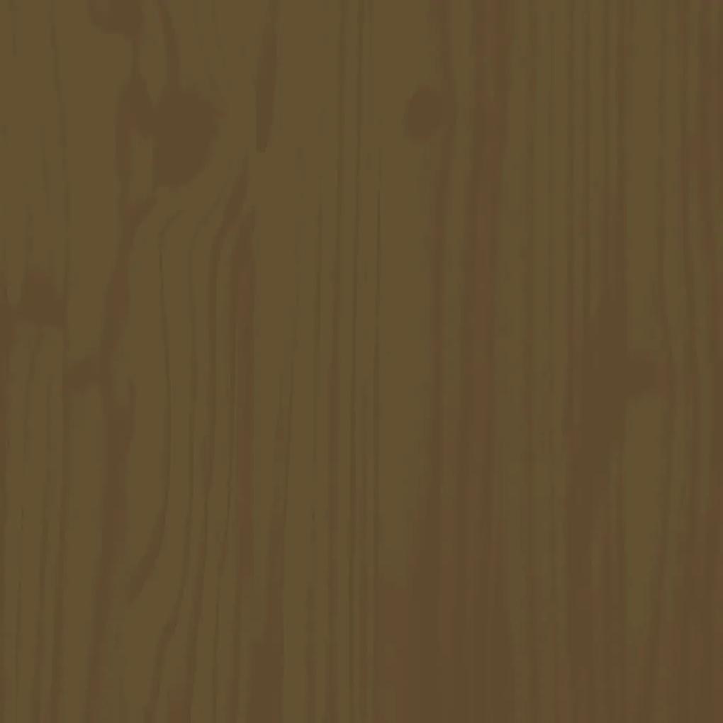 Konferenční stolek medově hnědý Ø 35 x 35 cm masivní borovice - Default Title