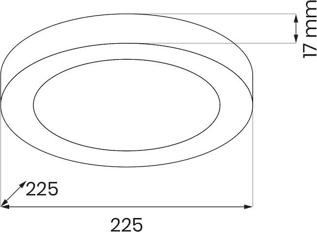 Stropní LED svítidlo Evora Round, 1x LED 18w, 3000-6000k, 3CCT, w