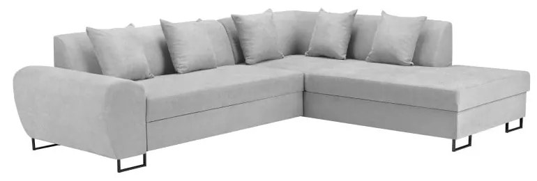 Šedá rohová rozkládací pohovka s úložným prostorem Kooko Home XL Right Corner Sofa Piano