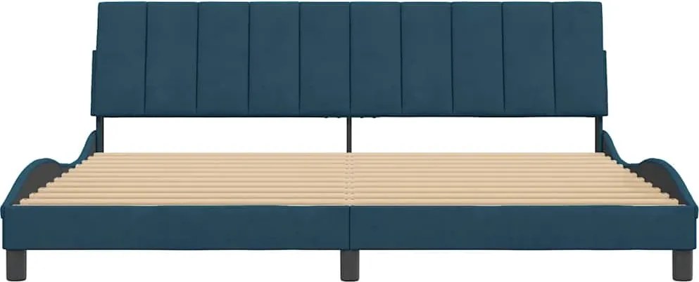 Rám postele bez matrace modrý 90 x 190 cm samet 3207897