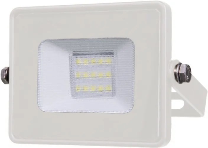 V-TAC LED venkovní reflektor 10W/230V/3000K/800Lm/100°/IP65, bílý