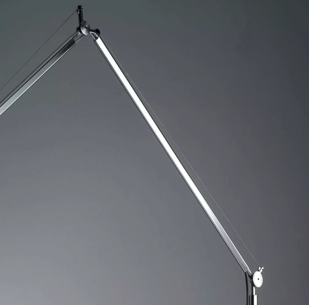 Artemide 0779010A+0780030A+0564010A Tolomeo Mega Terra 42, designová stojací lampa s vypínačem pro 1x150W E27, pergamenové stínítko, max 334cm