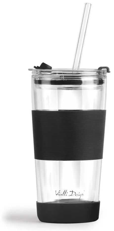 Černý termo hrnek 600 ml Fuori – Vialli Design