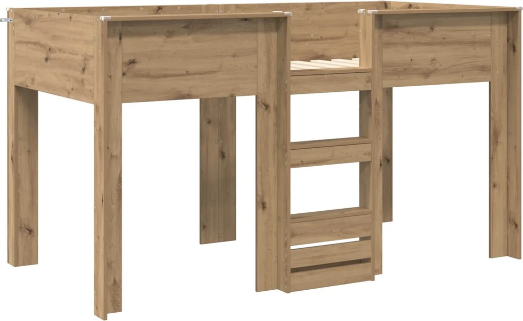 Patrová postel pro děti Artisanový dub 90 x 200 cm 3410498