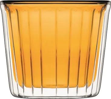 Luigi Bormioli Dvoustěnná sklenice CUPCAKE 240 ml oranžová, 2 ks