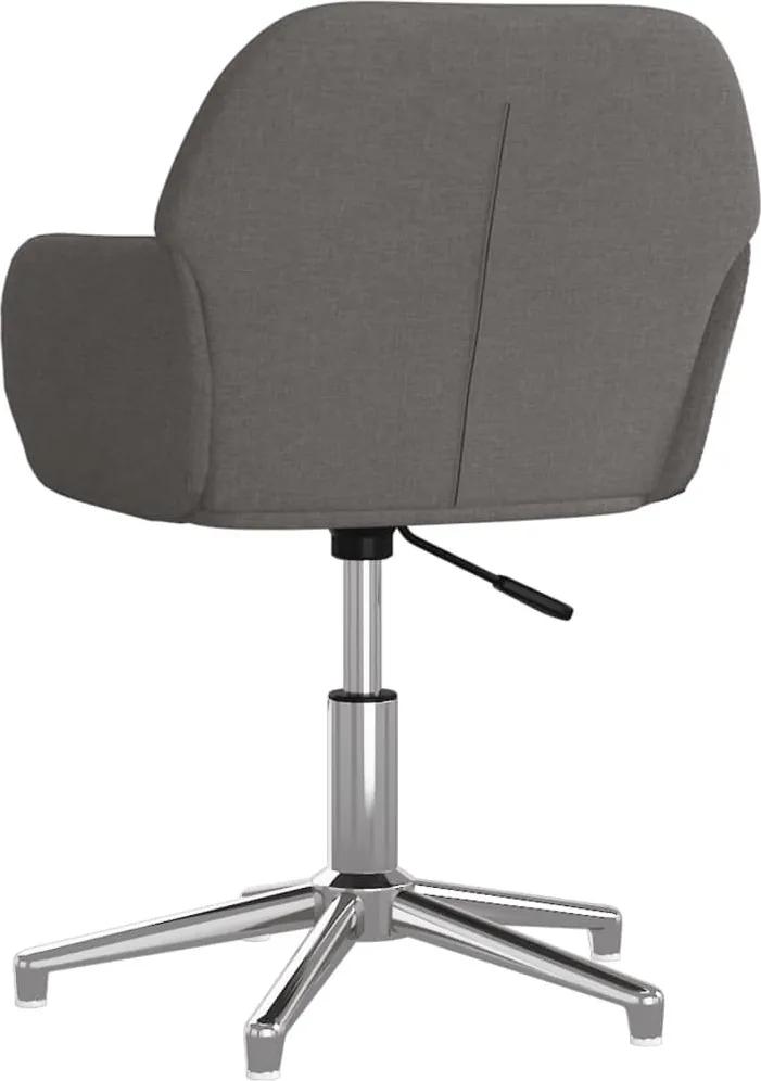 vidaXL Otočné jídelní židle 2 ks textil [3103031] Barva: Tmavě šedá