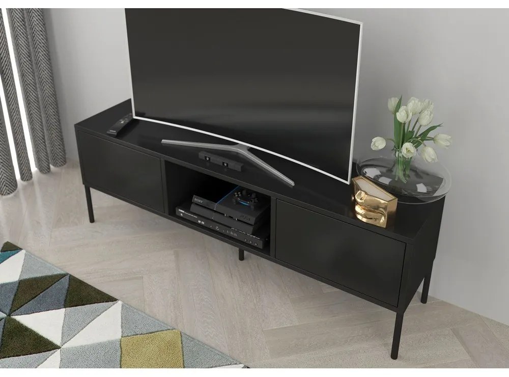 Černý TV stolek Skandica Mirka