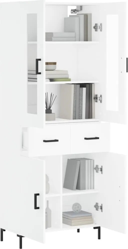 Skříň highboard bílá 69,5 x 34 x 180 cm kompozitní dřevo 3198529