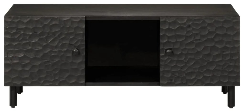 Konferenční stolek černý 100 x 54 x 40 cm masivní mangovník - Default Title