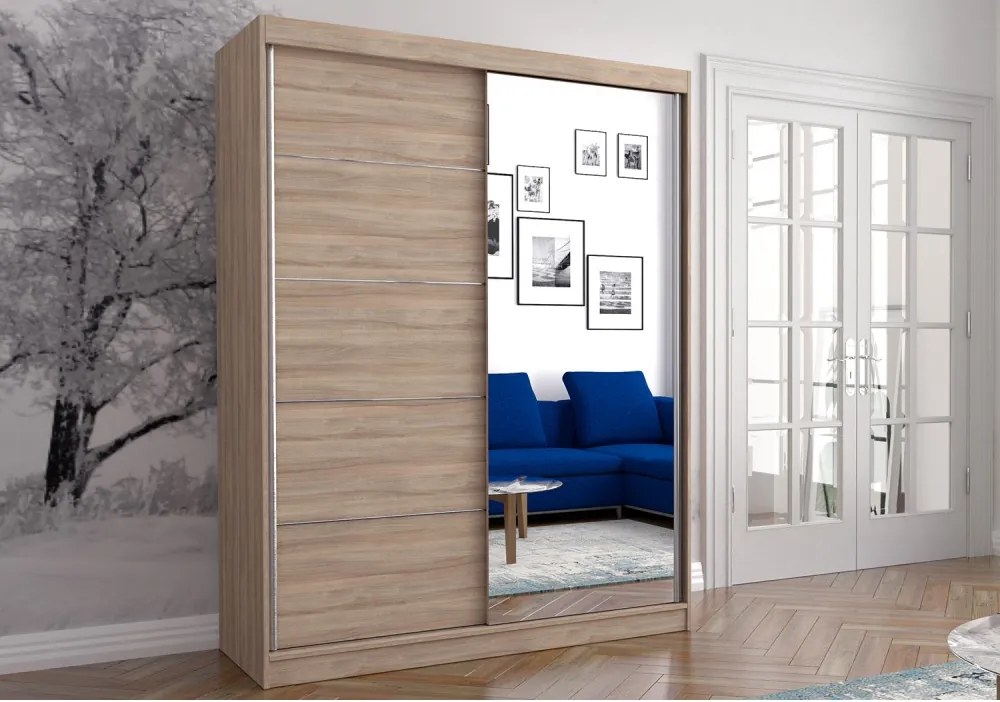 IDZ Šatní skříň Neomi 05 (150 cm) Barva dřeva: Bílá