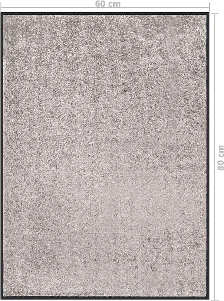 Rohožka šedá 60 x 80 cm 331590